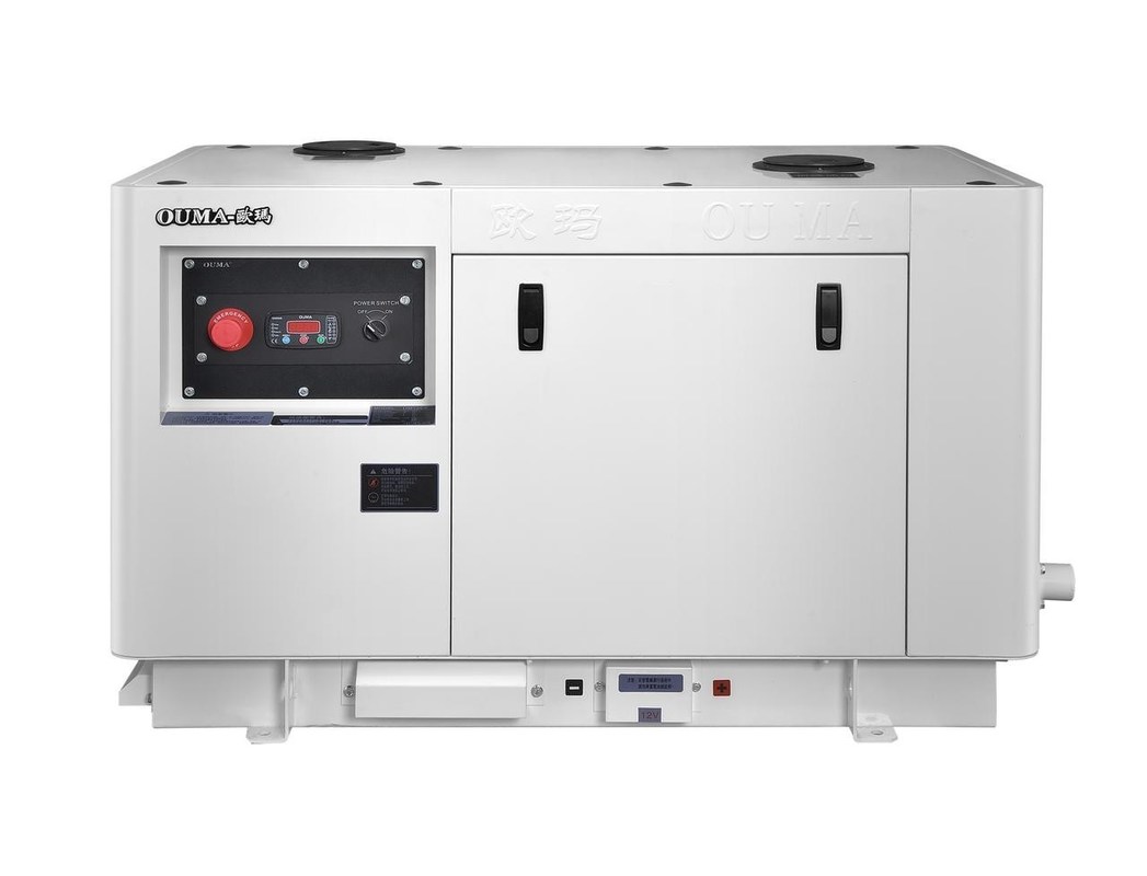 Water Cooled OUMA 6KW / 6KVA Marine Diesel Generator with 12m Cable ...